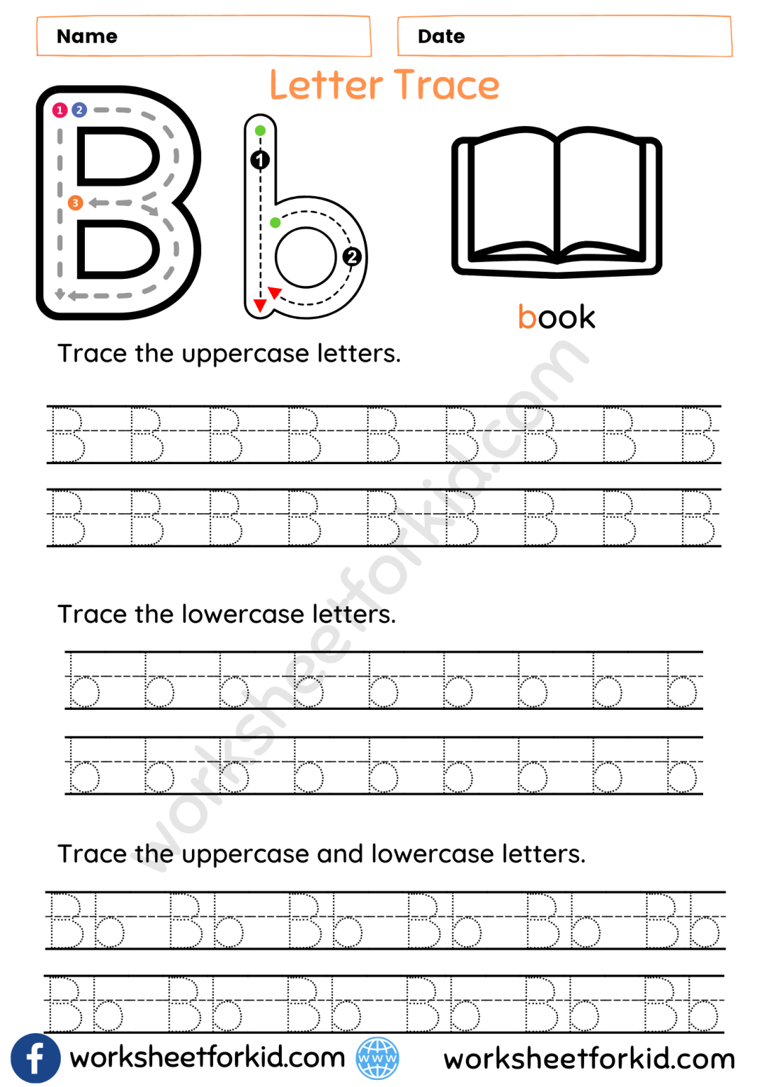 Letter Tracing Worksheets D - WorksheetForKid