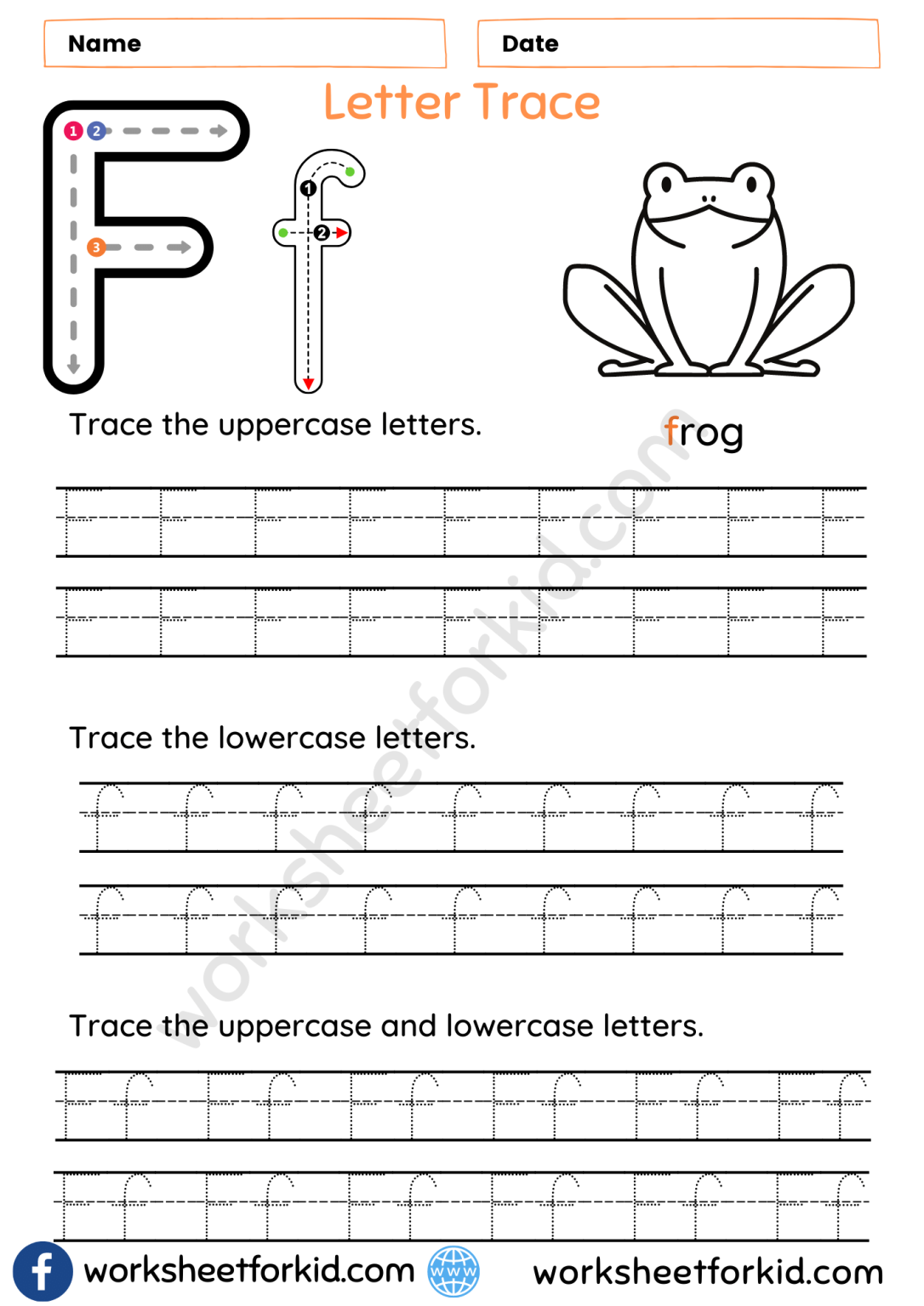 Letter Tracing Worksheets D - WorksheetForKid