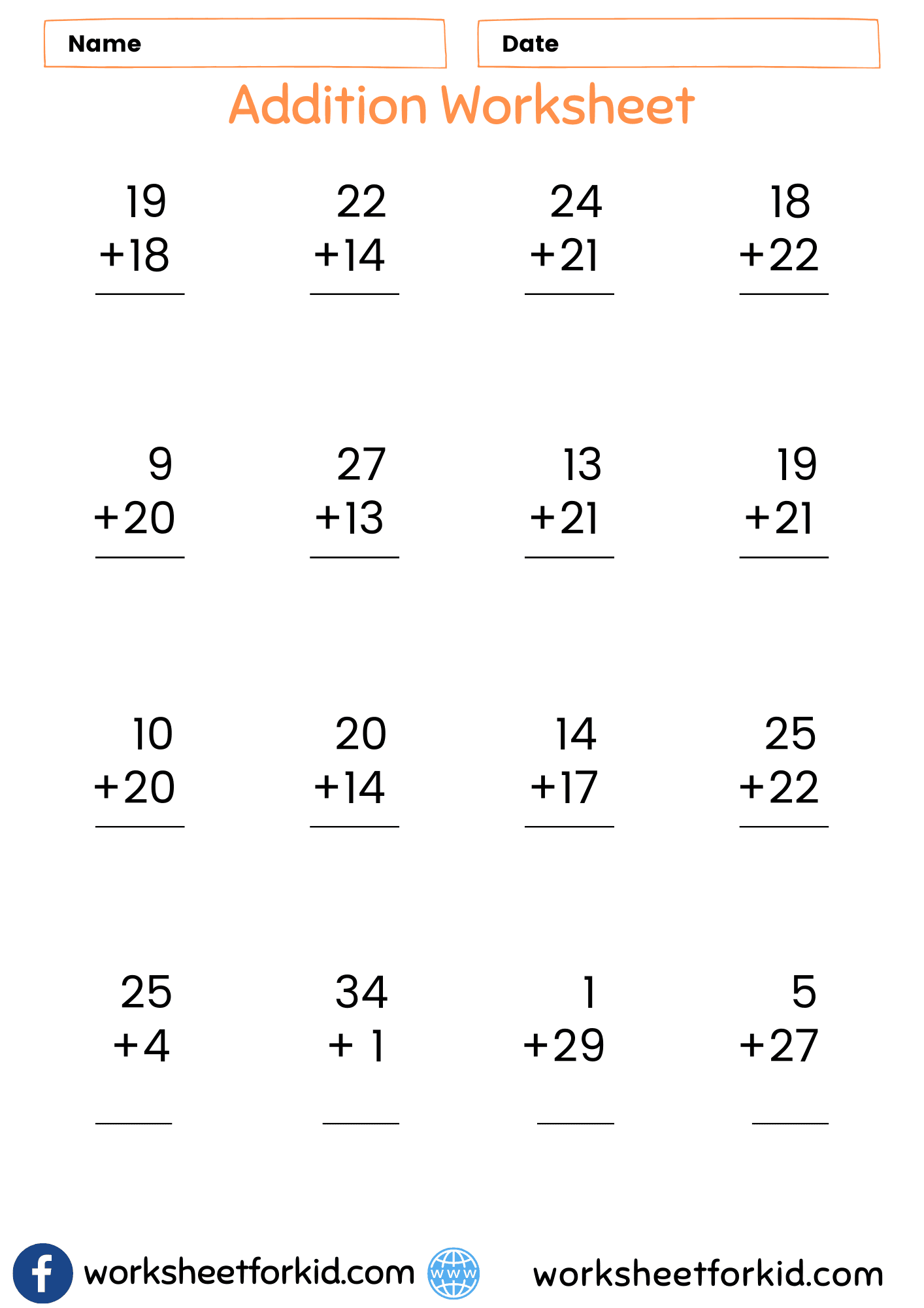 Addition Worksheet Pdf Free Printable 8 Worksheetforkid