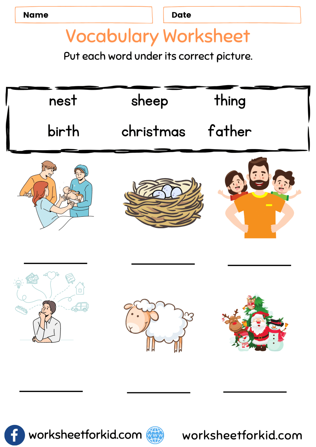 Vocabulary Worksheet PDF-2 - WorksheetForKid