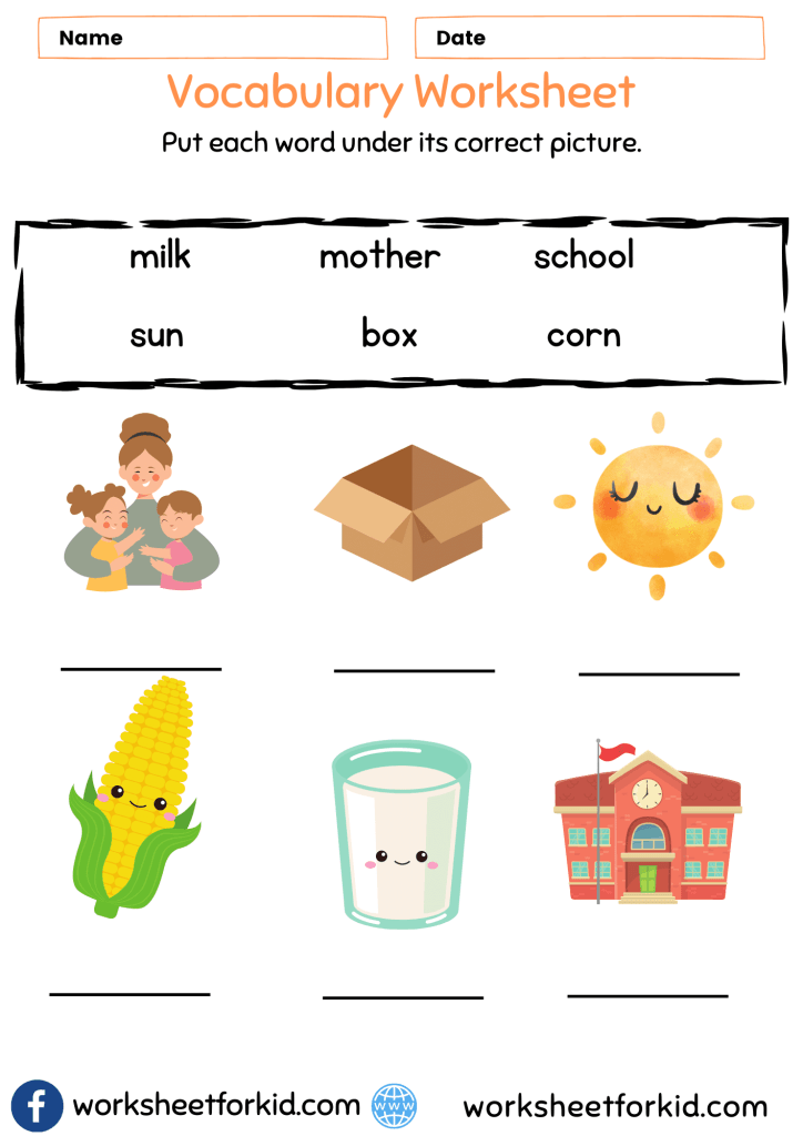 Vocabulary Worksheet PDF-6 - WorksheetForKid