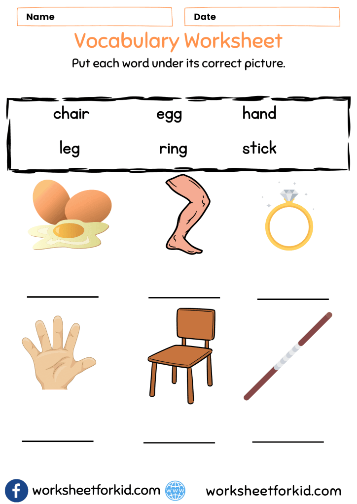 Free Vocabulary Worksheet PDF - WorksheetForKid