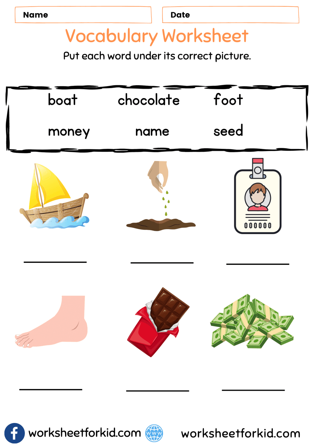 Vocabulary Worksheet PDF-2 - WorksheetForKid