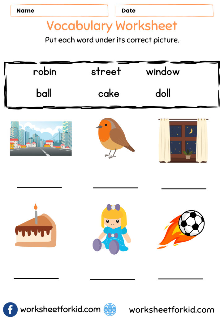 Free Vocabulary Worksheet PDF - WorksheetForKid