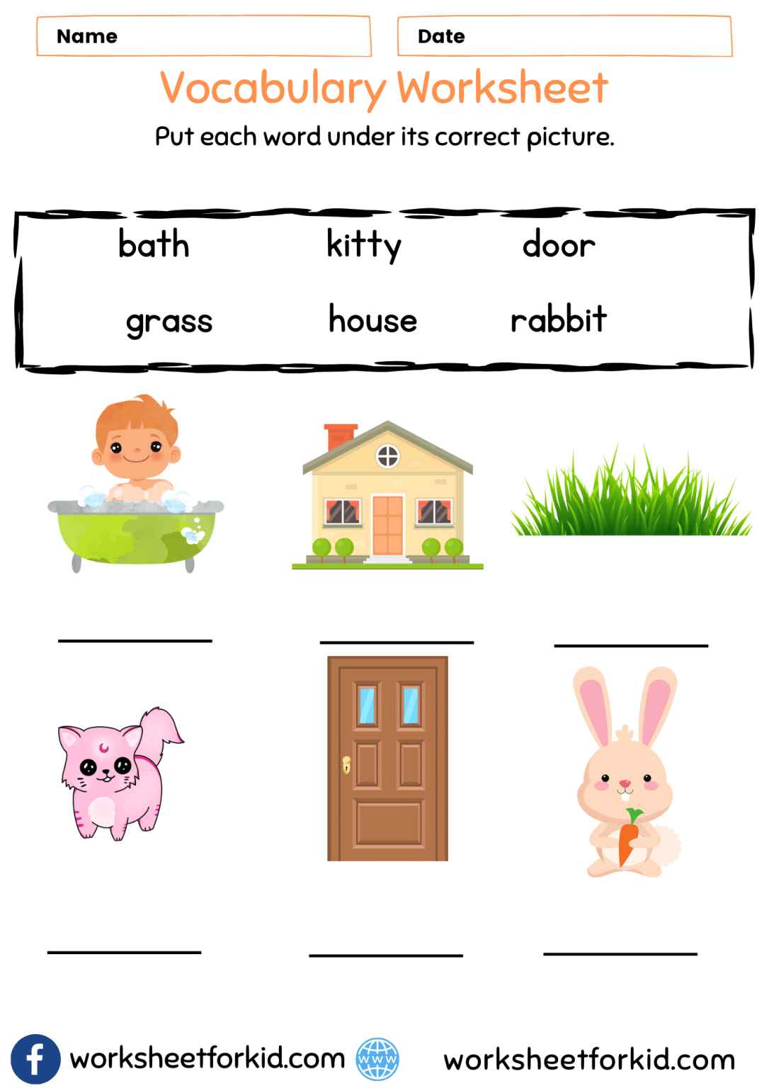 Vocabulary Worksheet PDF-3 - WorksheetForKid