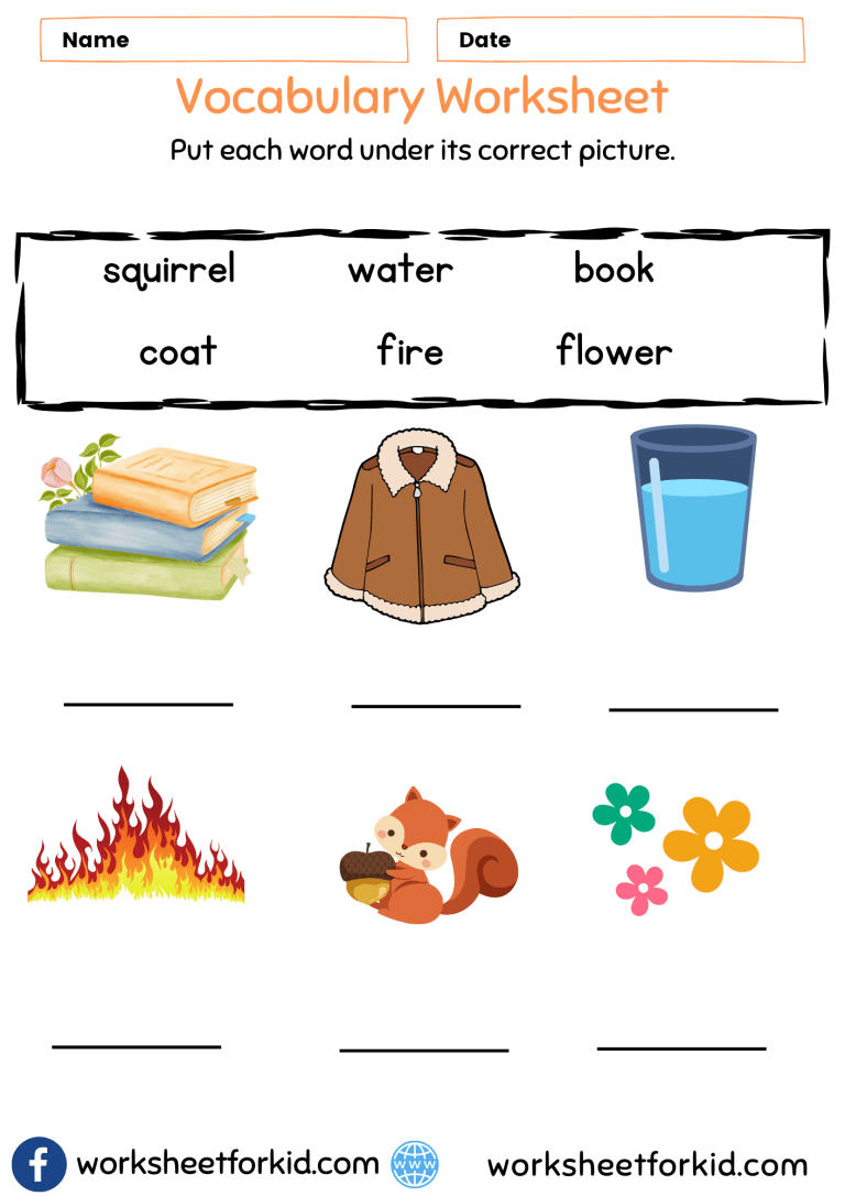Vocabulary Worksheet PDF-9 - WorksheetForKid